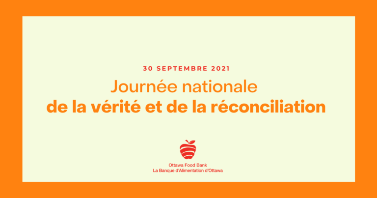Journée nationale de la vérité et de la réconciliation - Ottawa Food Bank