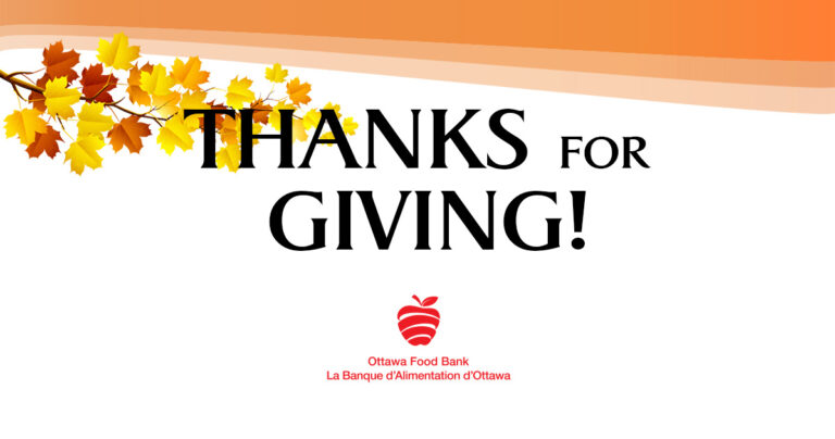 Thanks for Giving Food Drive - Ottawa Food Bank